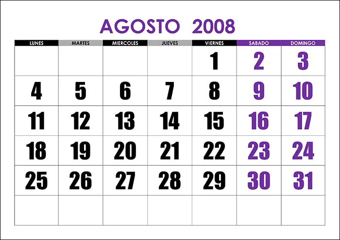 Calendario 2008 – freevector.ru