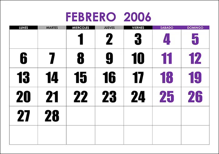 Calendario 2006 – freevector.ru