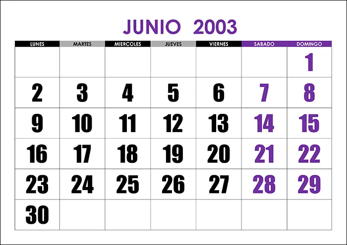 Calendario 2003 – freevector.ru