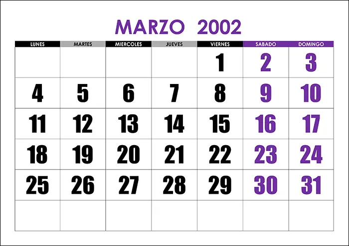 Calendario 2002 – freevector.ru
