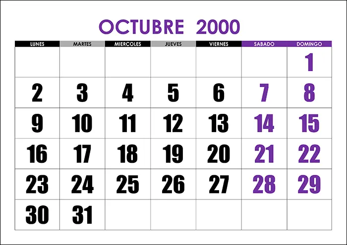 Calendario 2000 – freevector.ru