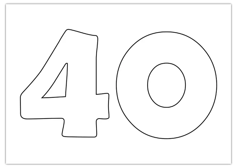 Número 40 para imprimir – freevector.ru